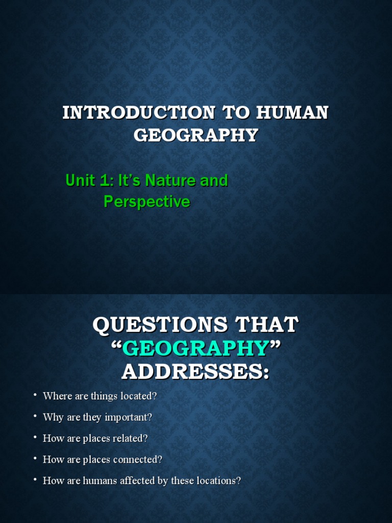 Introduction to Human Geography | PDF | Geography | Climate