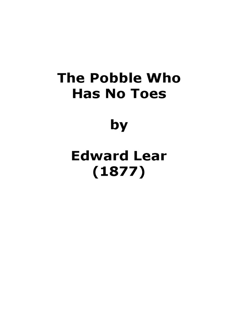 The Pobble Who Has No Toes Summary | PDF | Social Science | Art