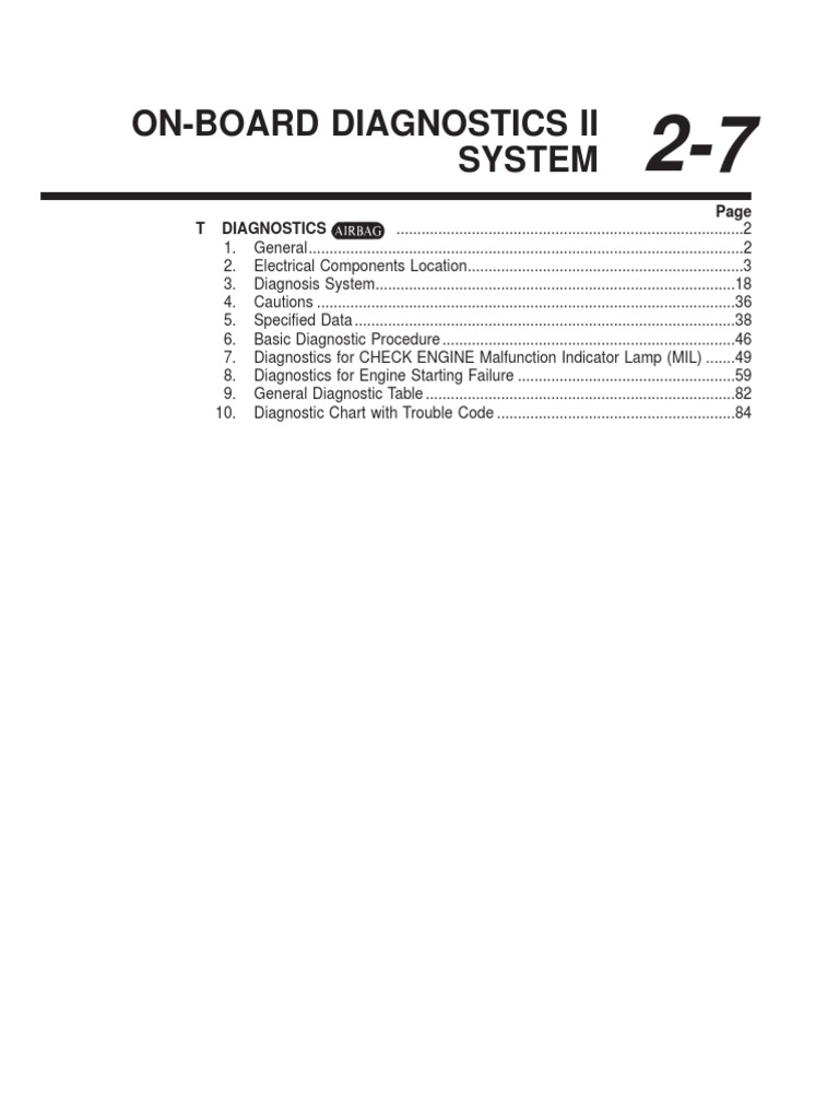 Diagnostics - 2 On Board Diagnostics II System | PDF | Throttle | Machines