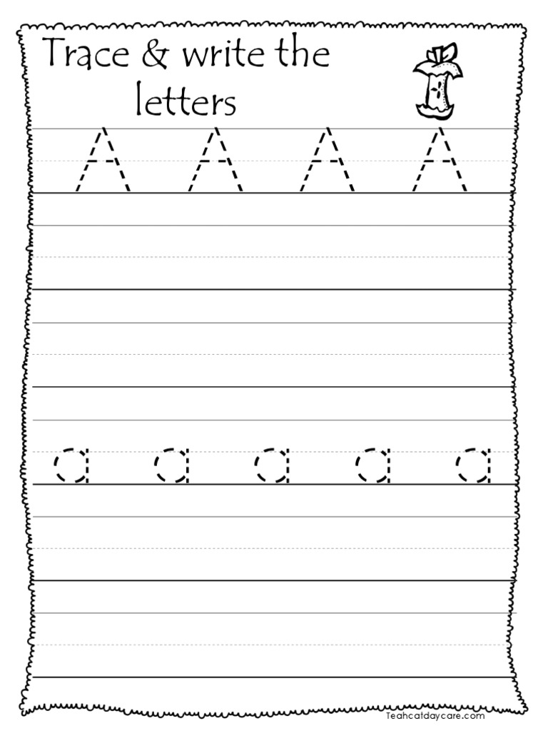 Aaaa Aaaaa: Trace & Write The Letters | PDF | Language Arts ...