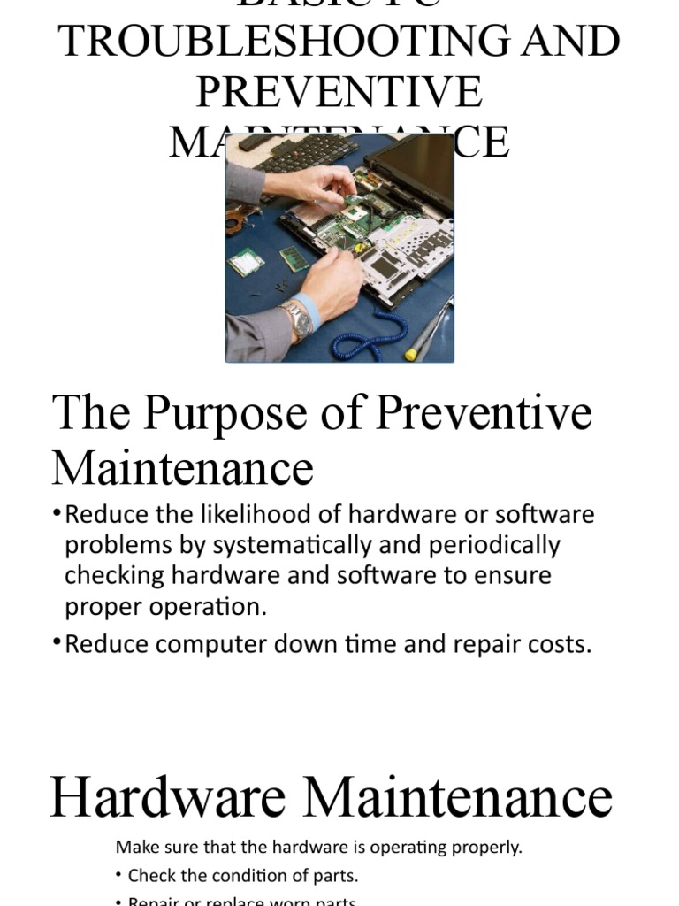 Basic PC Troubleshooting and Preventive Maintenance | PDF ...