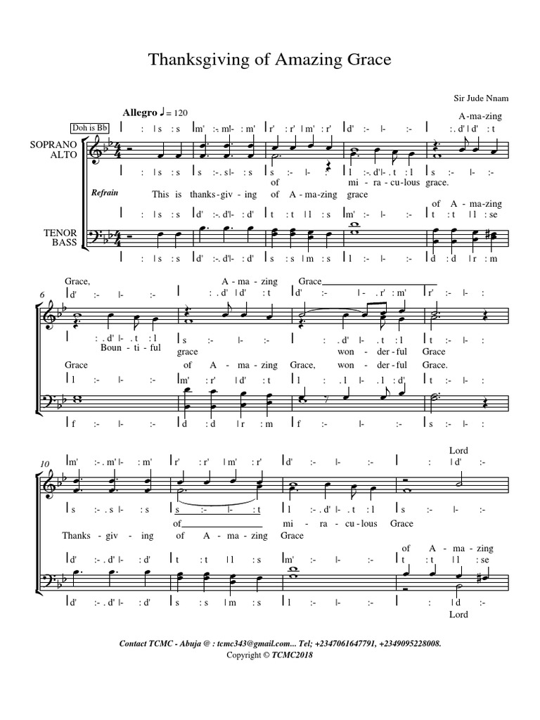 Thanksgiving of Amazing Grace | PDF
