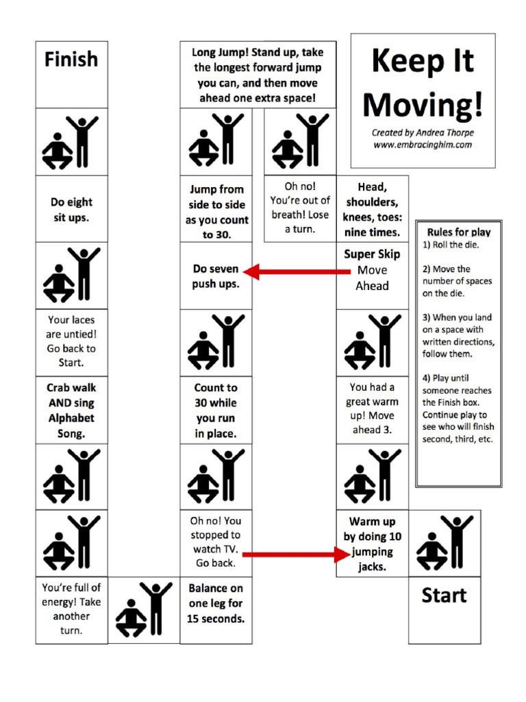 Keep It Moving Exercise Game | PDF