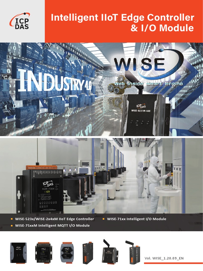 Wise-523X/Wise-2X4Xm Iiot Edge Controller Wise-75Xxm Intelligent MQTT I/O Module Wise-71Xx ...