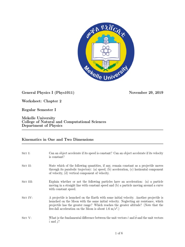 General Physics Worksheet | PDF | Acceleration | Collision