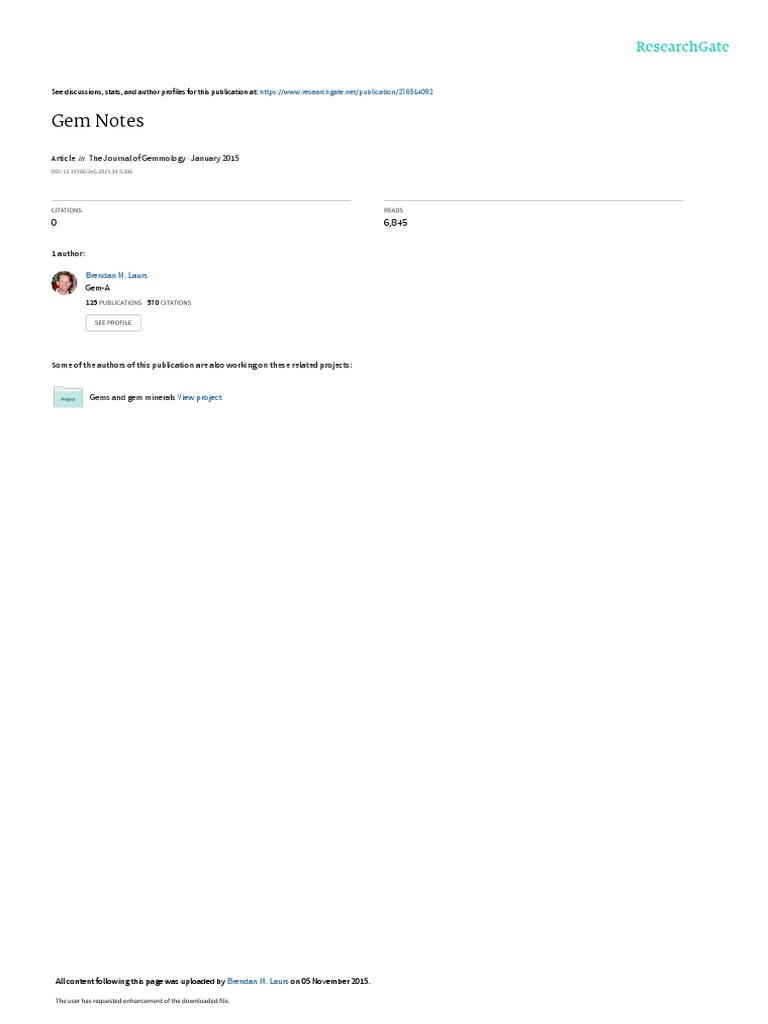 Gem Notes | PDF | Gemstone | Mineralogy