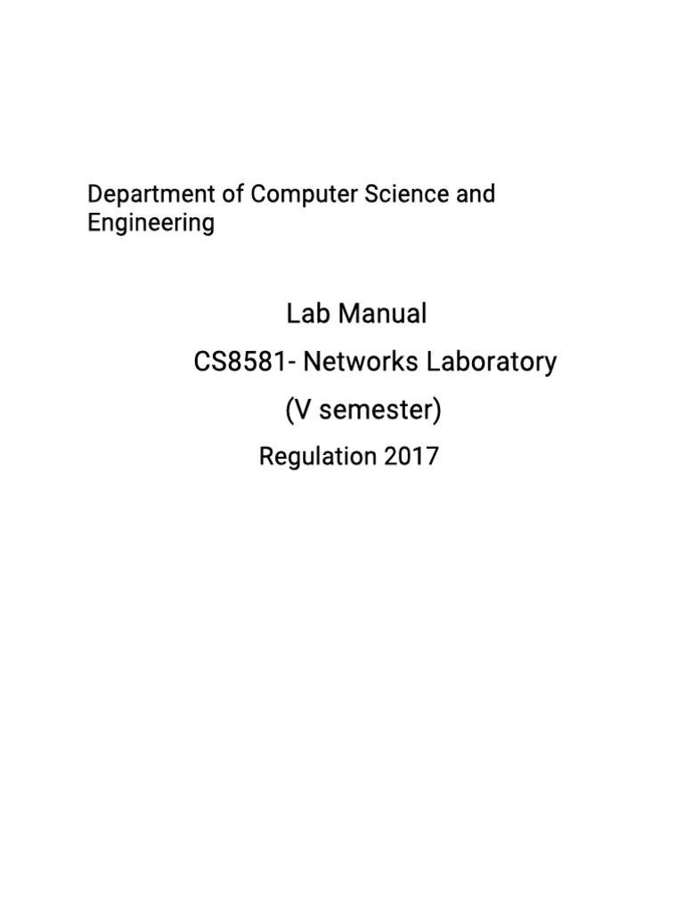 CS8581 Networks+Lab | PDF | Computer Architecture | Computing