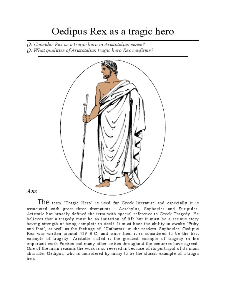 Oedipus Rex As A Tragic Hero | PDF | Tragedy | Disaster And Accident