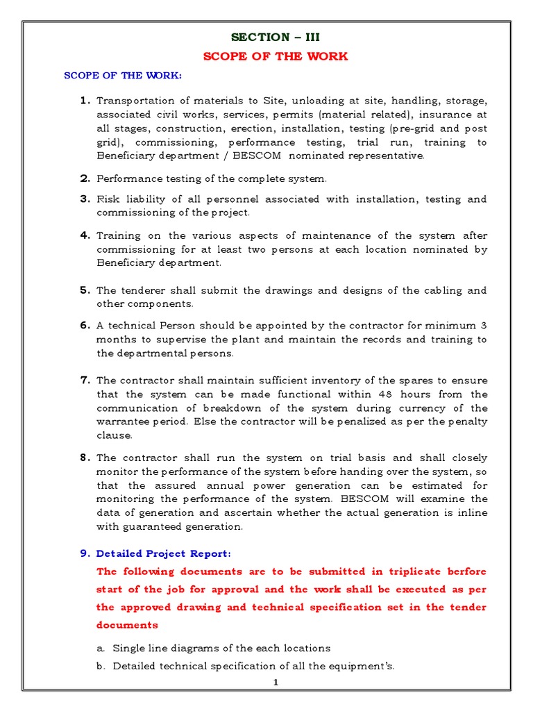 Scope of The Tender | Download Free PDF | Solar Power | Photovoltaic System