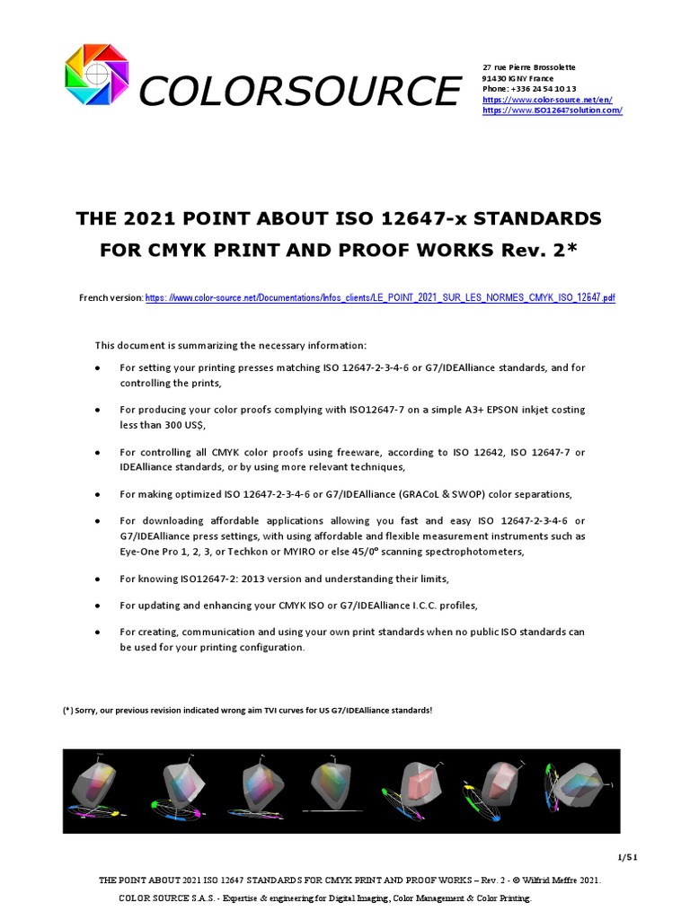 Summary:: The 2021 Point About Iso 12647-X Standards For Cmyk Print and ...
