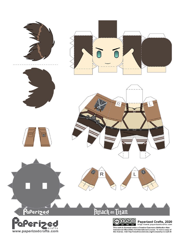 Attack On Titan - Eren Papercraft | PDF