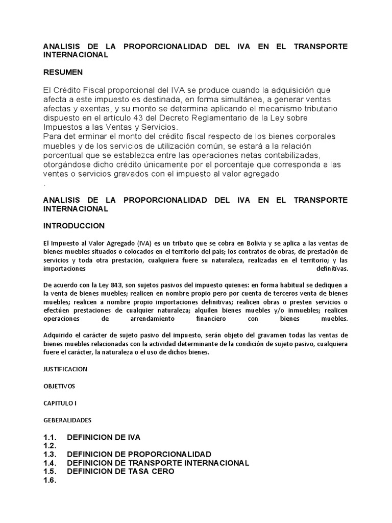 Definición y Proporcionalidad del IVA | PDF | Impuesto al valor ...