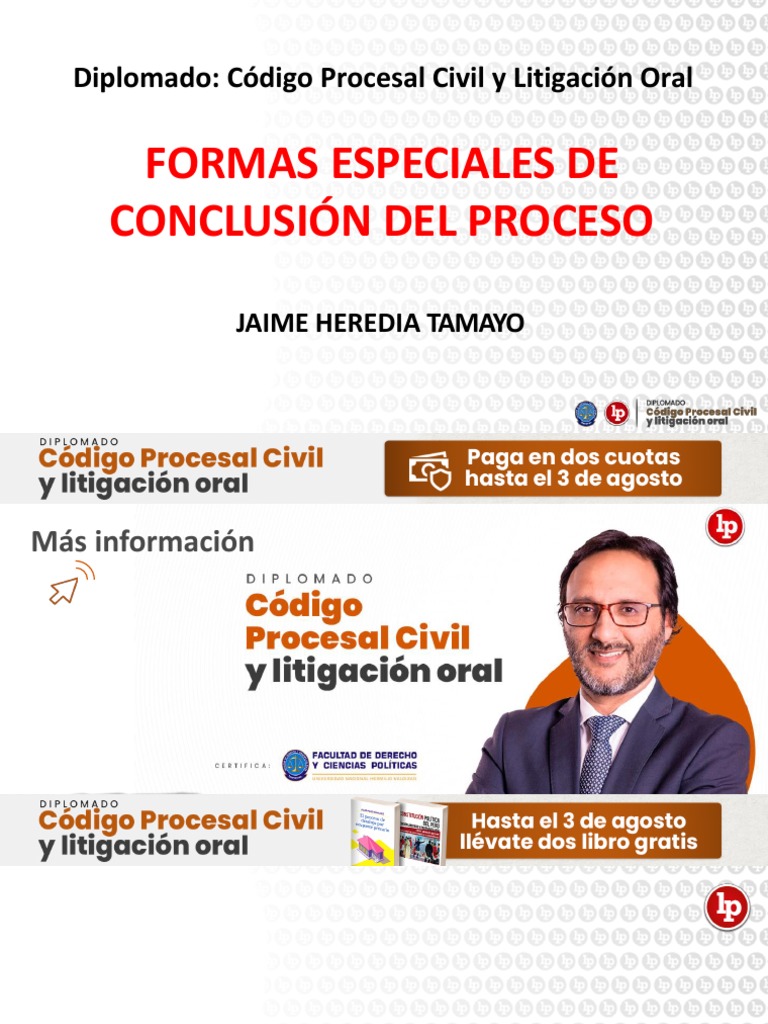 Formas Especiales de Conclusión Del Proceso PDF Gratis | PDF | Ley ...