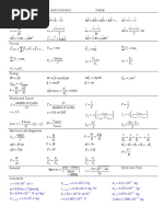 Holt Physics Downloaded Equation Sheet | PDF | Natural Philosophy ...