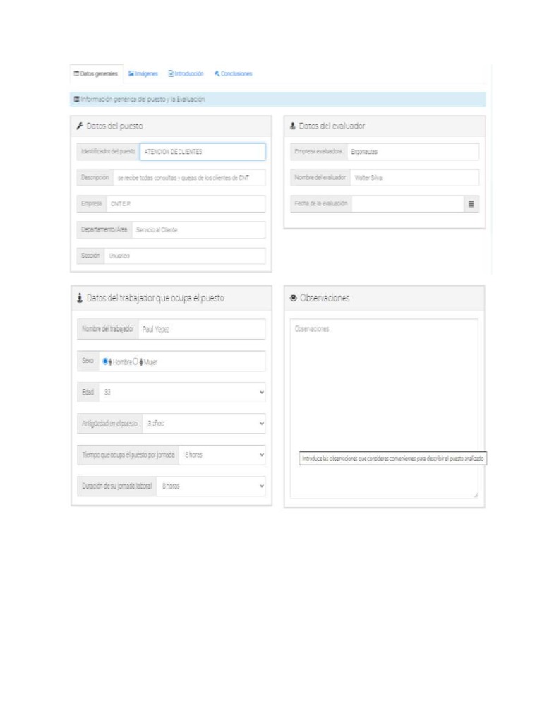 Evaluación Metodo ROSA | PDF | Factores humanos y ergonomía ...
