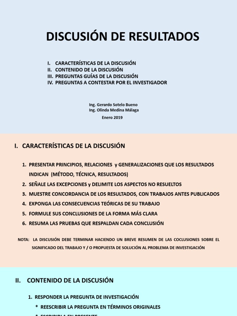 Discusión de Resultados | PDF | Hipótesis | Método científico