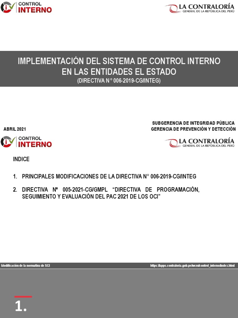 Sci Ocis 006-2019-Cg-Integ v1 - Exposicion | PDF | Servicio Civil ...