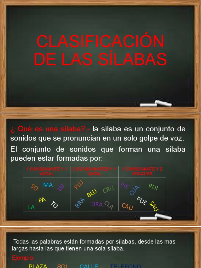 Clasificación de las sílabas en español | PDF | Sílaba | Fonética