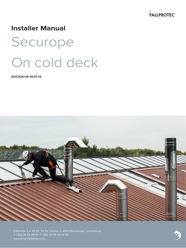 Securope Installer Manual for Cold Deck | PDF | Sheet Metal | Screw