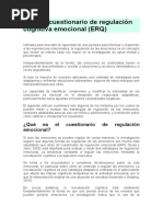 MANUAL Cuestionario de Regulación Emocional | PDF | Las emociones ...