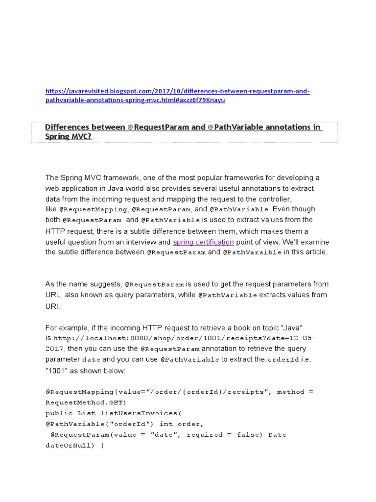Path Variables and Request (Aram | PDF | Parameter (Computer Programming) | Uniform Resource ...