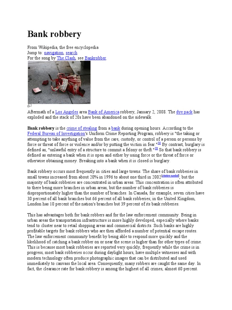Bank Robbery | PDF | Bank Robbery | Robbery
