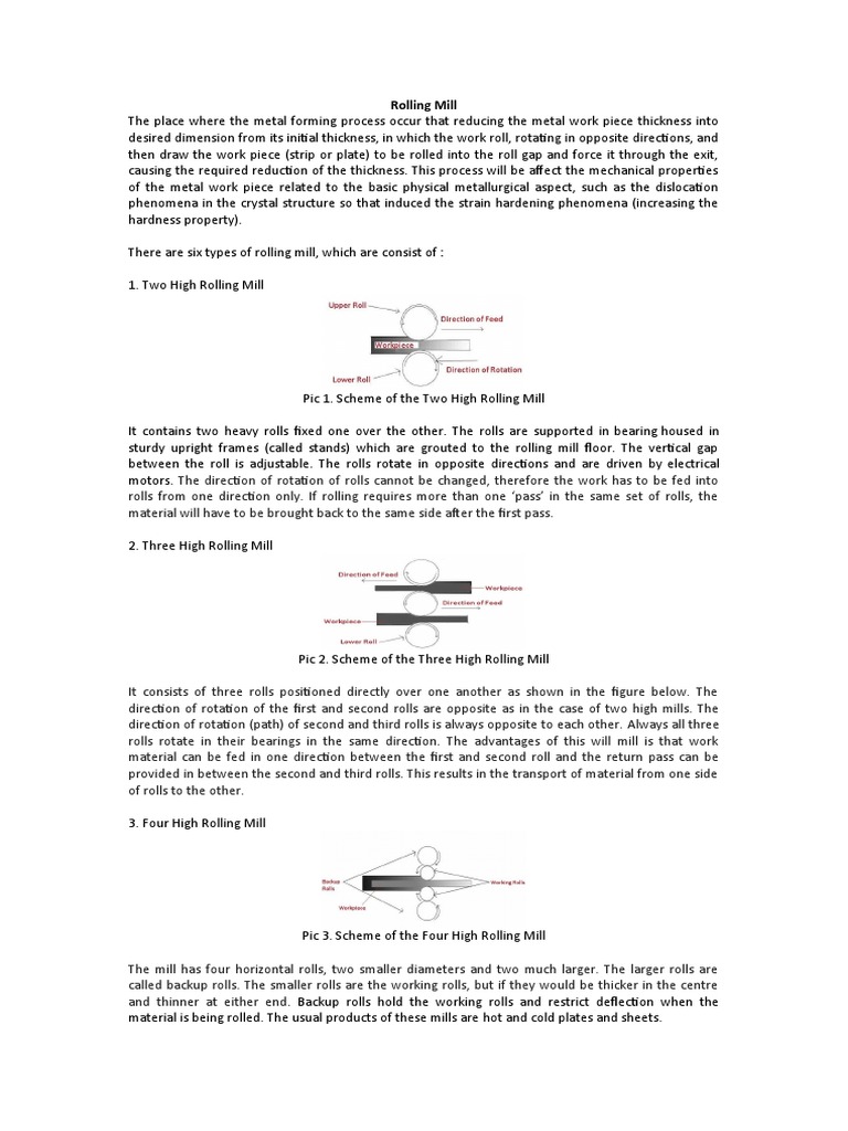 Rolling Mill | PDF | Rolling (Metalworking) | Procedural Knowledge
