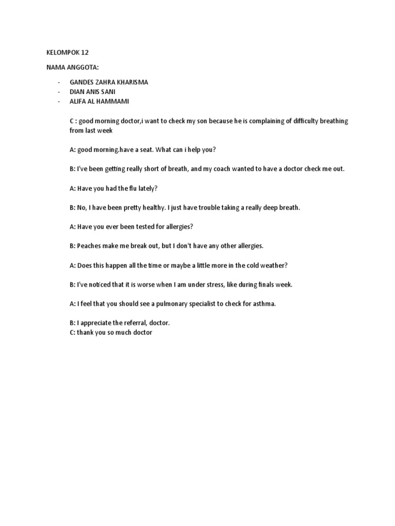 Role Play Group 12 | PDF