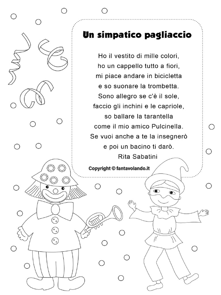Simpatico Pagliaccio Poesia | PDF