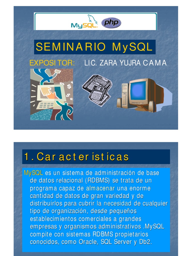 DiapositivasMySQL Presentacion | PDF | Mi sql | SQL