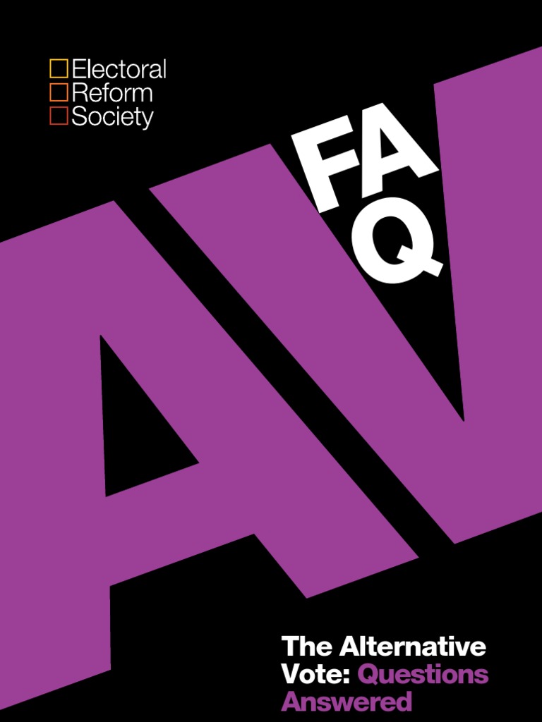 The Alternative Vote:: Questions Answered | PDF | Voting | Elections