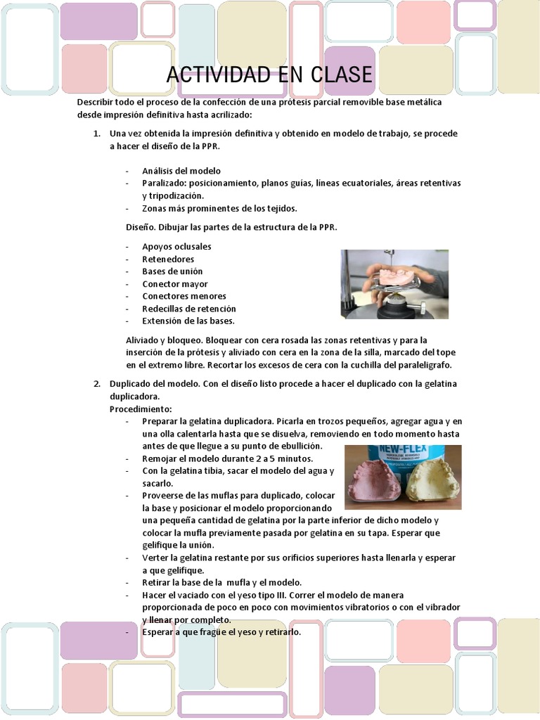 Proceso de Confección de Una PPR Metálica Desde La Obtención Del Modelo ...