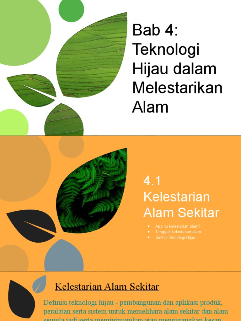 Bab 4 Teknologi Hijau Dalam Melestarikan Alam Pdf
