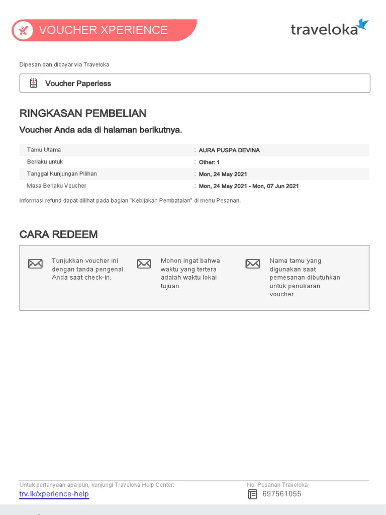 Voucher Rapid Test COVID-19 Traveloka | PDF