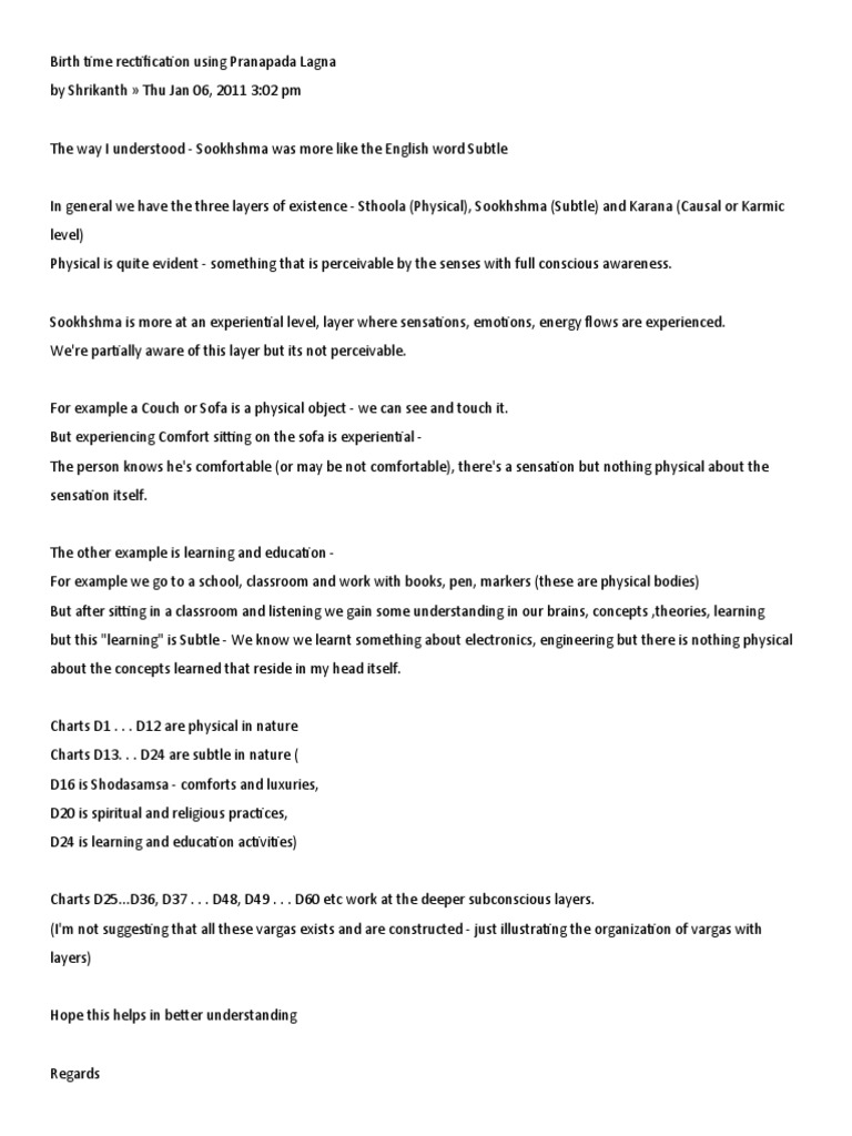 Birth Time Rectification Using Pranapada Lagna | PDF