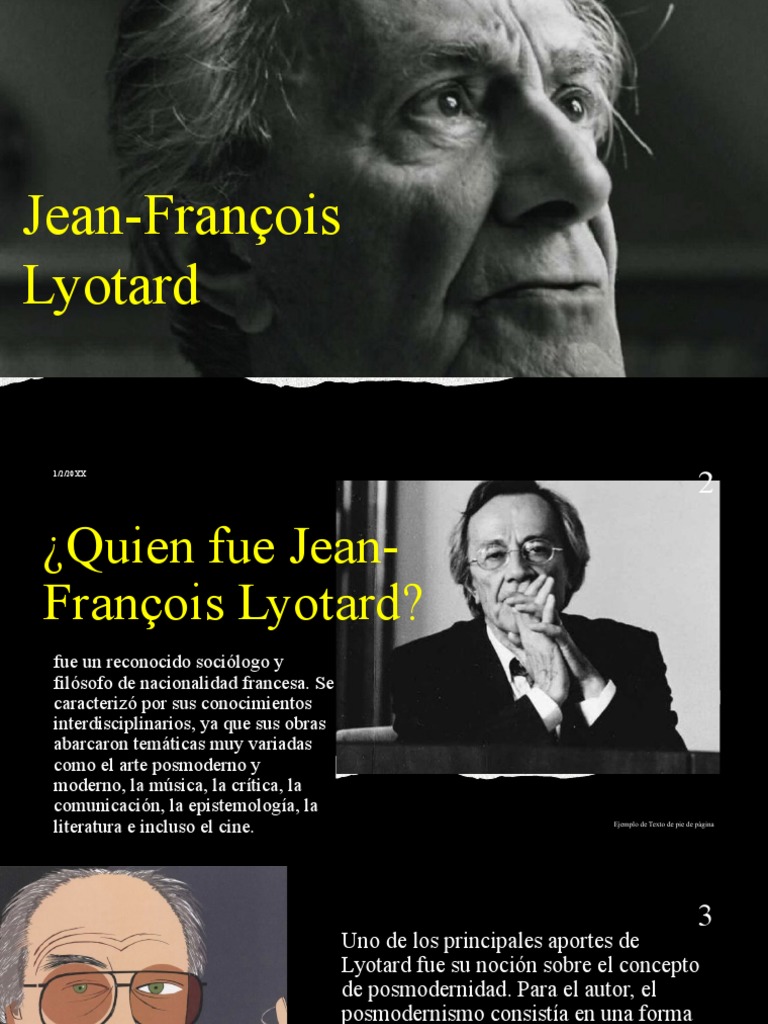 Jean Francois Lyotard | PDF | Jean François Lyotard | Movimientos ...