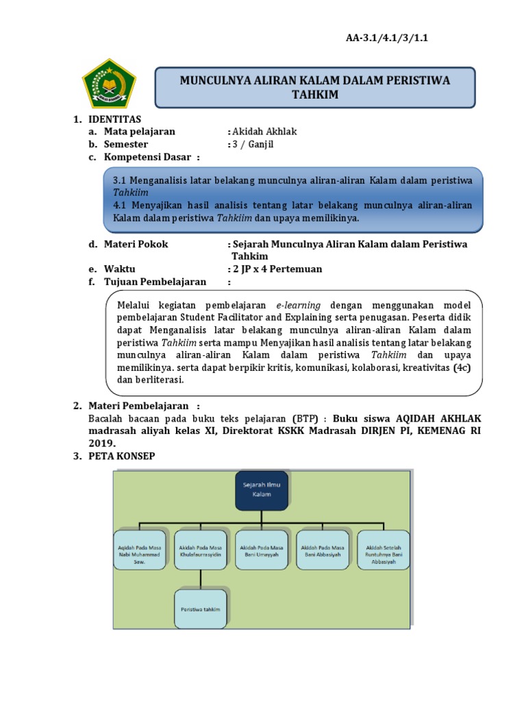 Aliran Kalam dan Peristiwa Tahkim | PDF