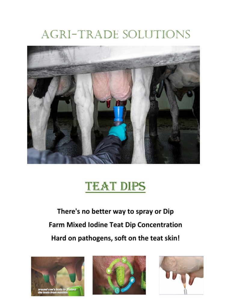 Agri-Trade Solutions: Teat Dips | PDF | Lactic Acid | Disinfectant