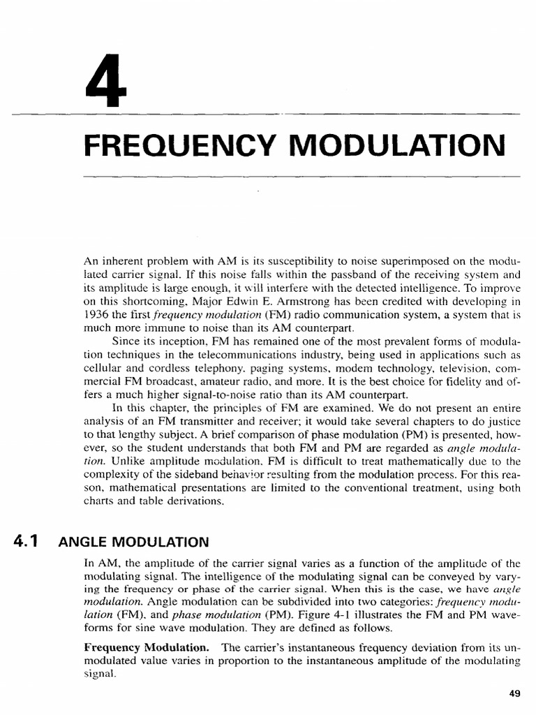 Frequency Modulation | PDF | Frequency Modulation | Signal To Noise Ratio