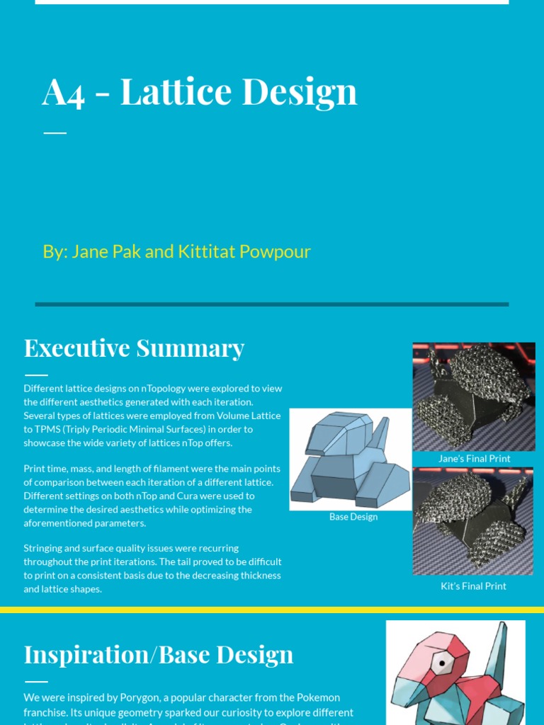 A4 - Lattice Design | PDF | Density | Nature