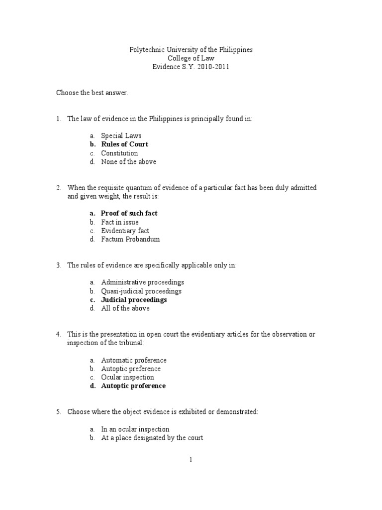 Evidence | PDF | Parol Evidence Rule | Evidence (Law)