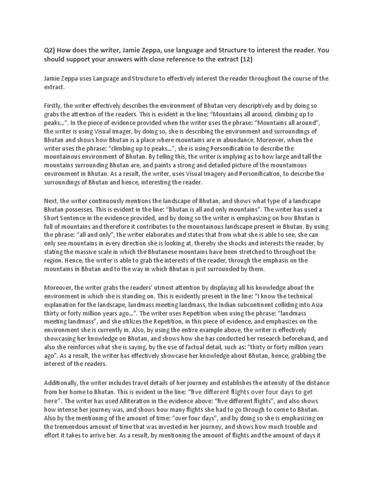 Jamie Zeppa's Descriptive Language and Structures Engage Readers | PDF ...