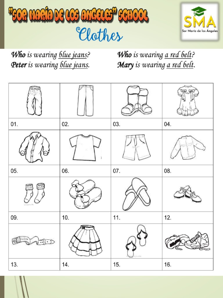 English 3RD Grade Clothes | PDF