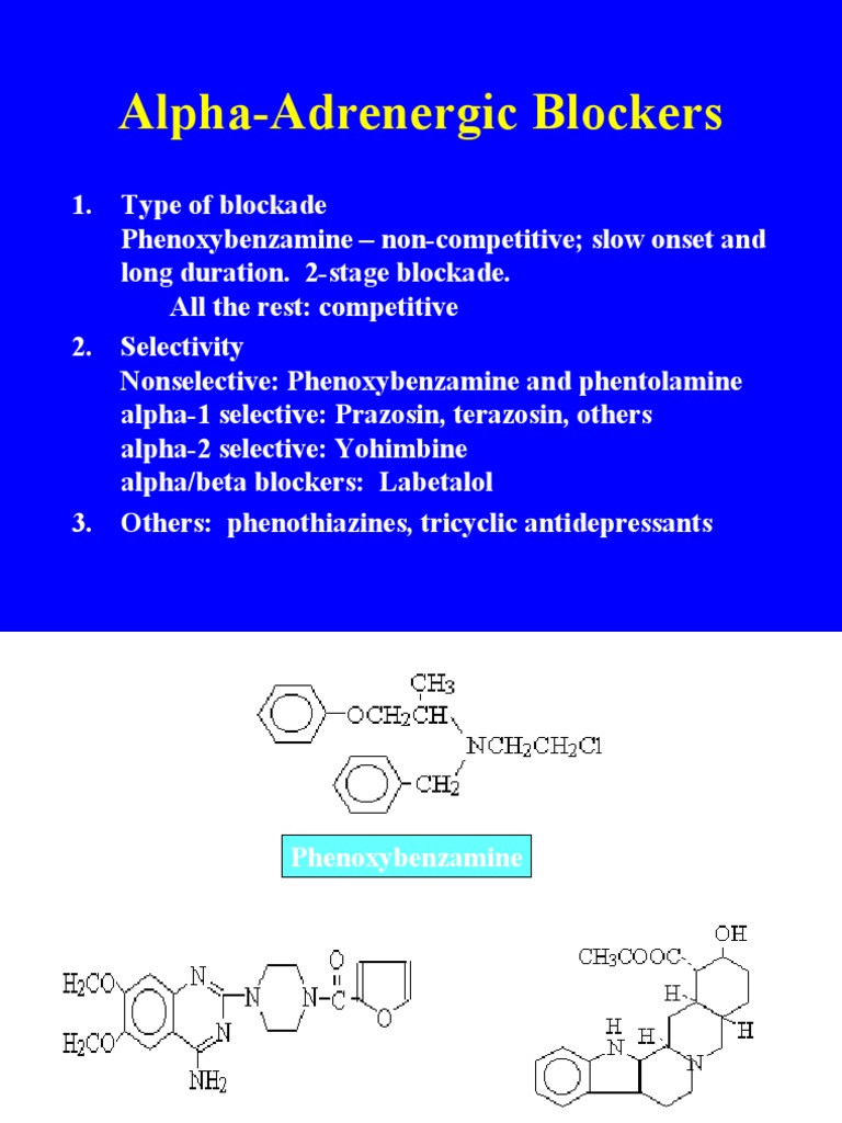 Alpha Adrenergic Blockers | PDF | Self-Improvement