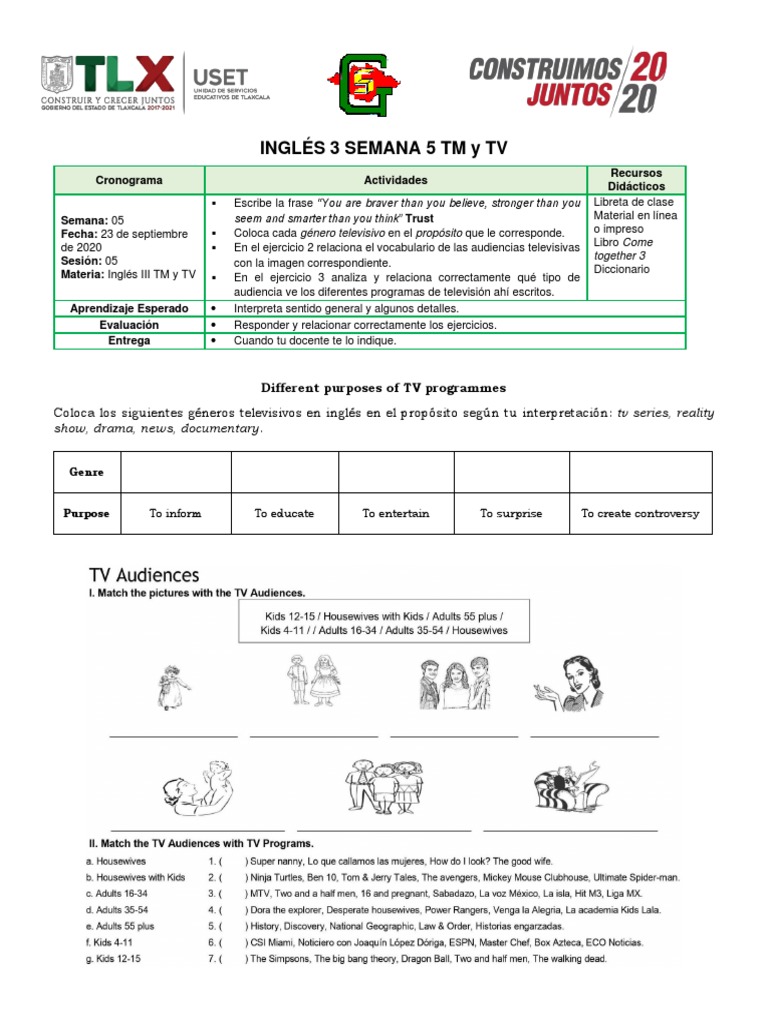 Inglés 3 Semana 5 | PDF