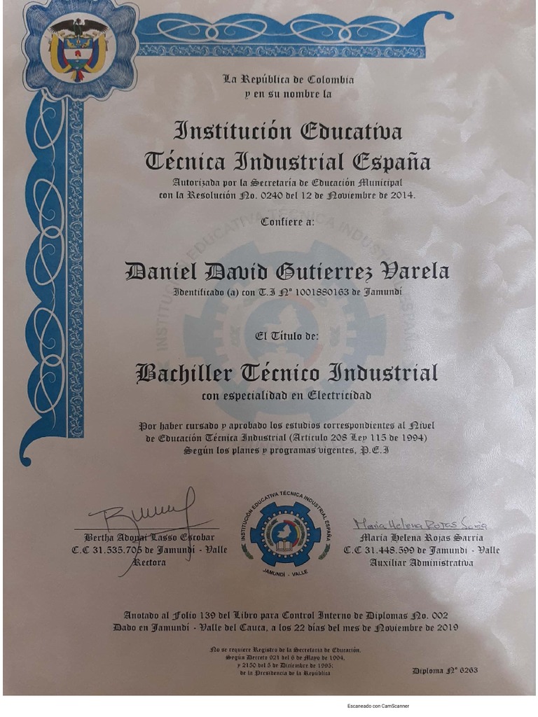 Diploma de Bachiller | PDF