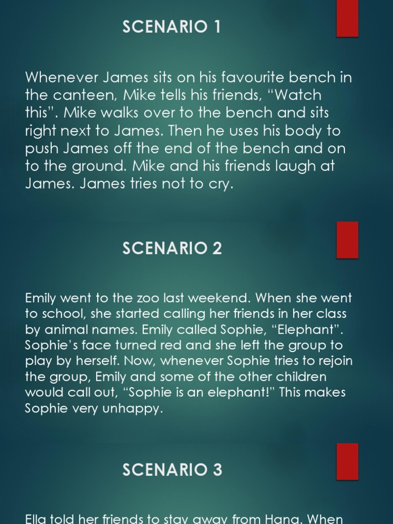 Bullying Scenarios | PDF