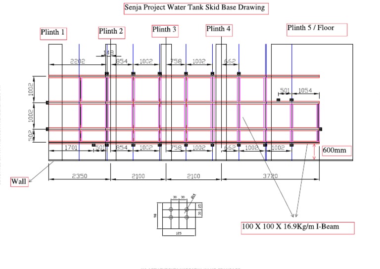 Water Tank Skid Base Drawing | PDF