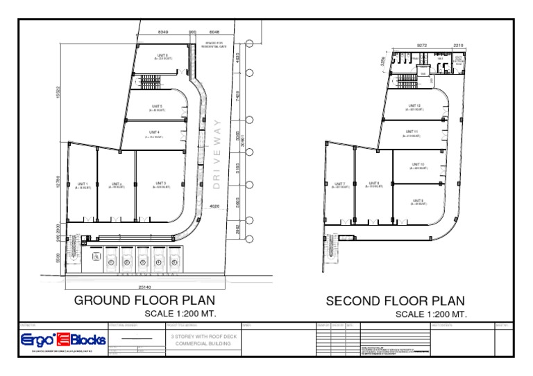 3 Storey Commercial Building Floor Plan