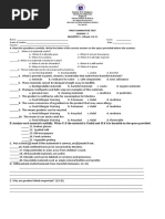 Grade 5 Quarter 1 Summative Test Answer Key | PDF